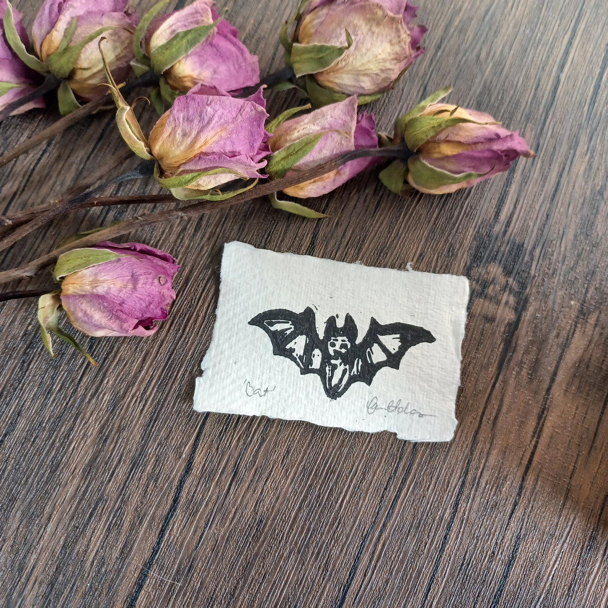 Mini Bat Lino Print – Minifi's Oddities